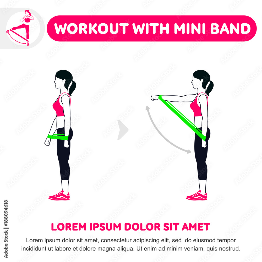 Workout with mini band. Fitness, Aerobic and workout exercise in gym ...