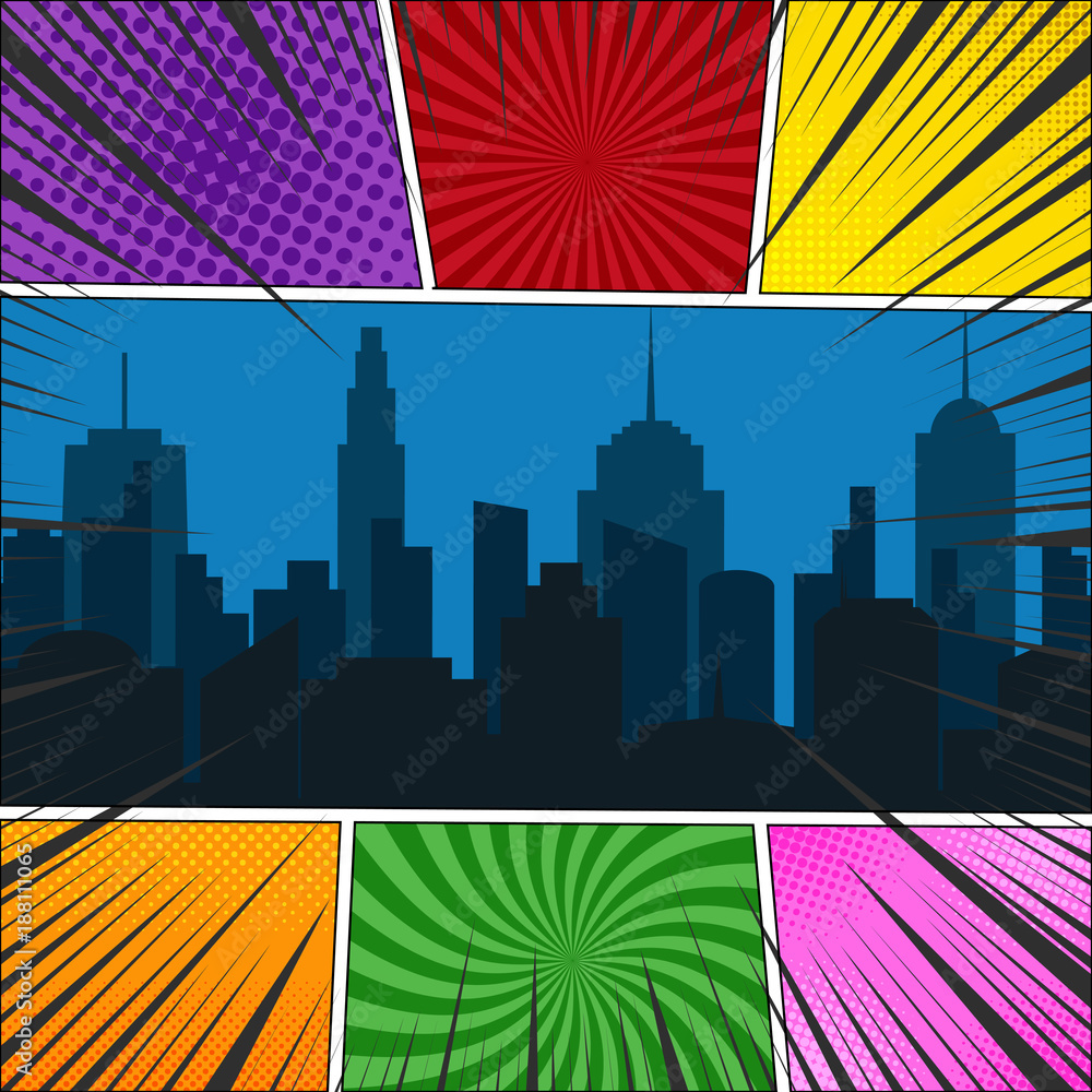 Comic book page template Stock Vector | Adobe Stock