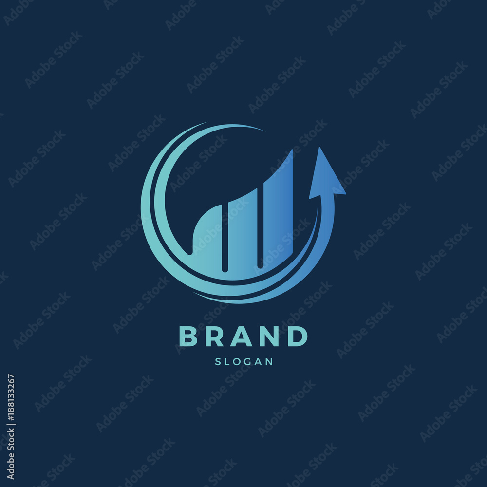Growth Logo Design Template Stock Vector | Adobe Stock
