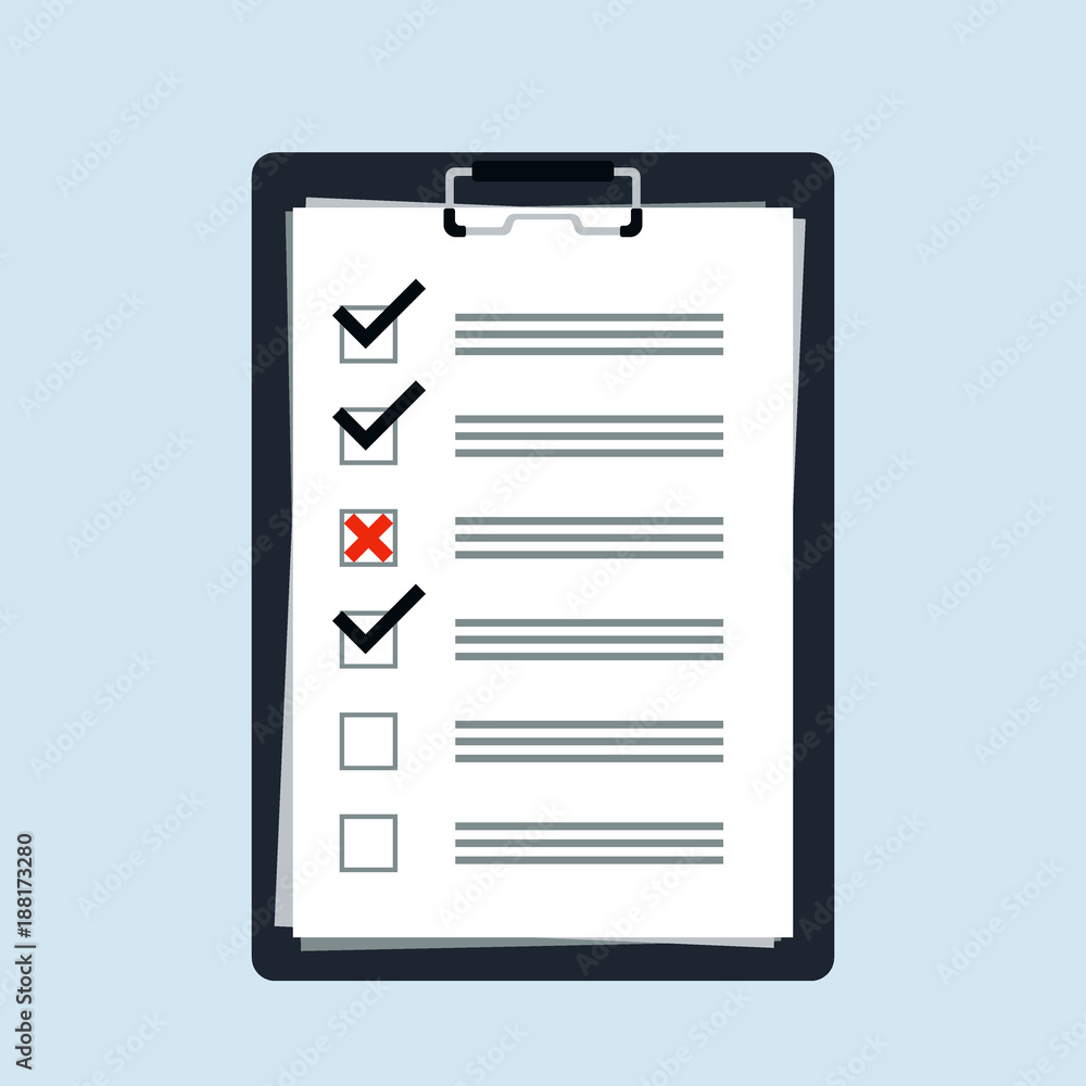 To do list or planning concept flat icon logo. Check list for business ...