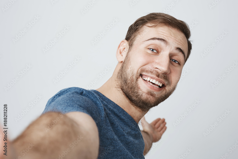 Photo Stock Human face expressions and emotions. Positive young ...