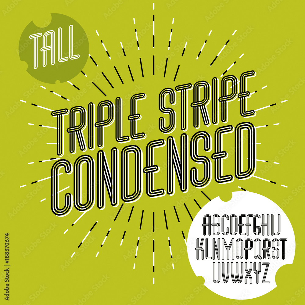 Vector funky capital English alphabet letters collection. Cool ...