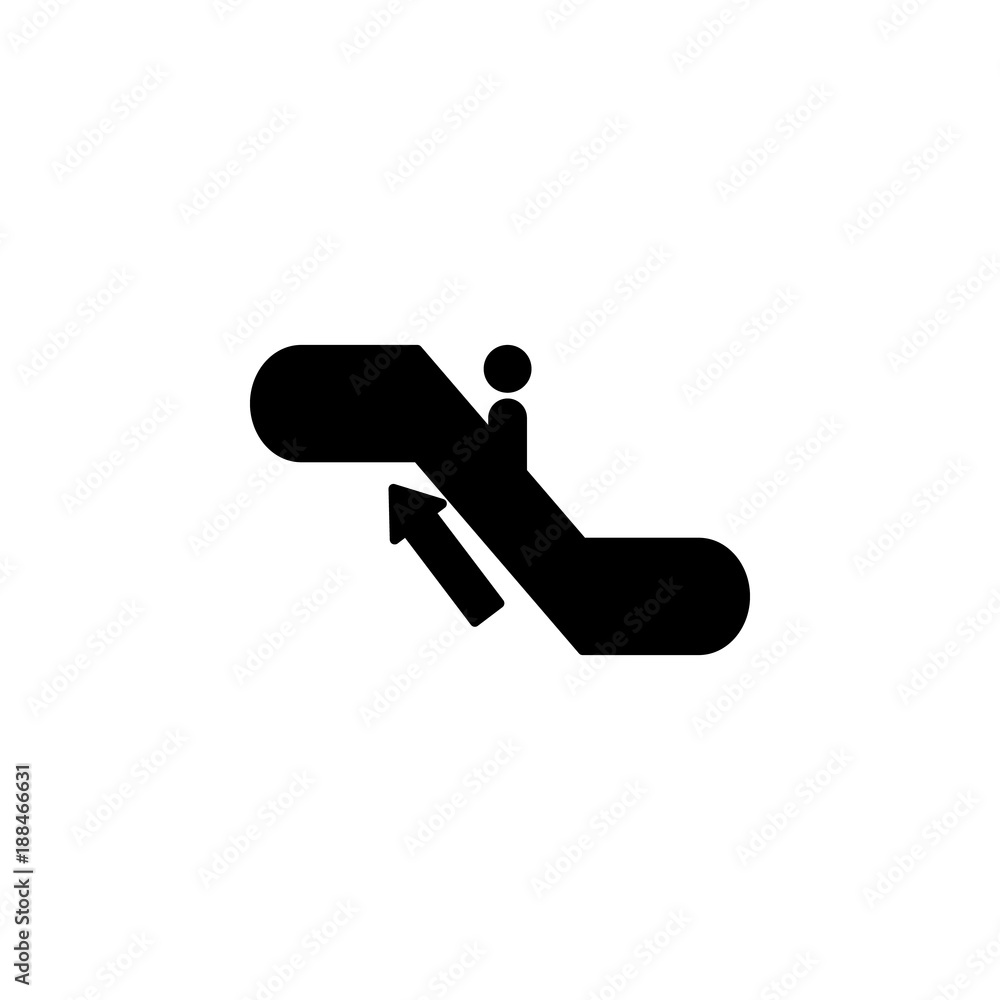 escalator escalator rises icon. Element of airport icons. Premium ...