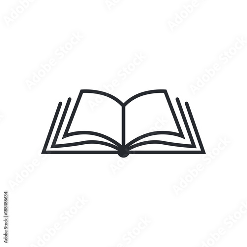 Book icon vector, solid illustration, pictogram isolated on white. Book ...