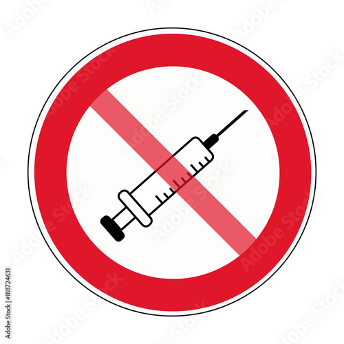 Spritze durchgestrichen – Stock-Vektorgrafik | Adobe Stock