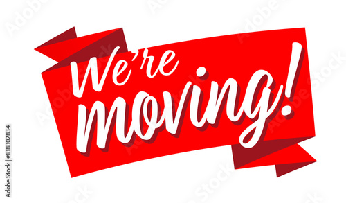 We're moving Stock Vector | Adobe Stock