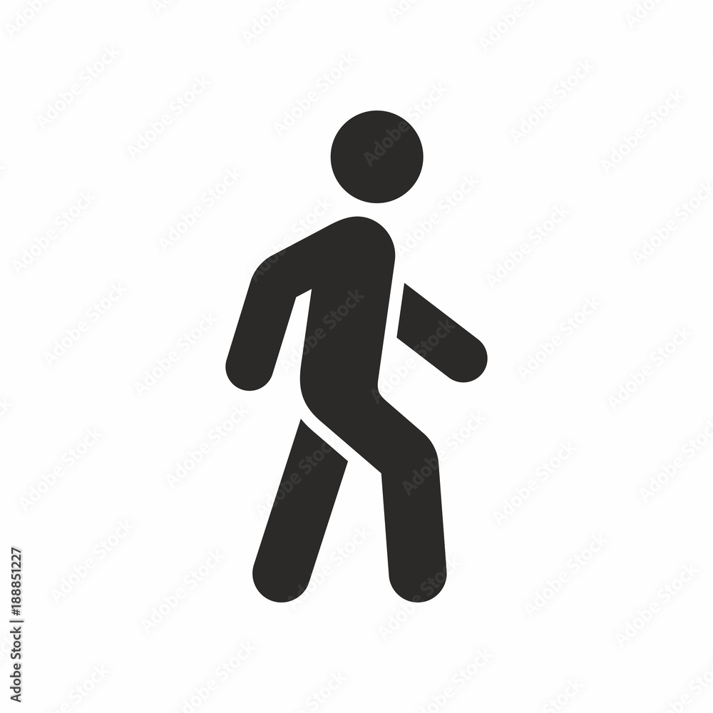Walk vector icon Stock Vector | Adobe Stock