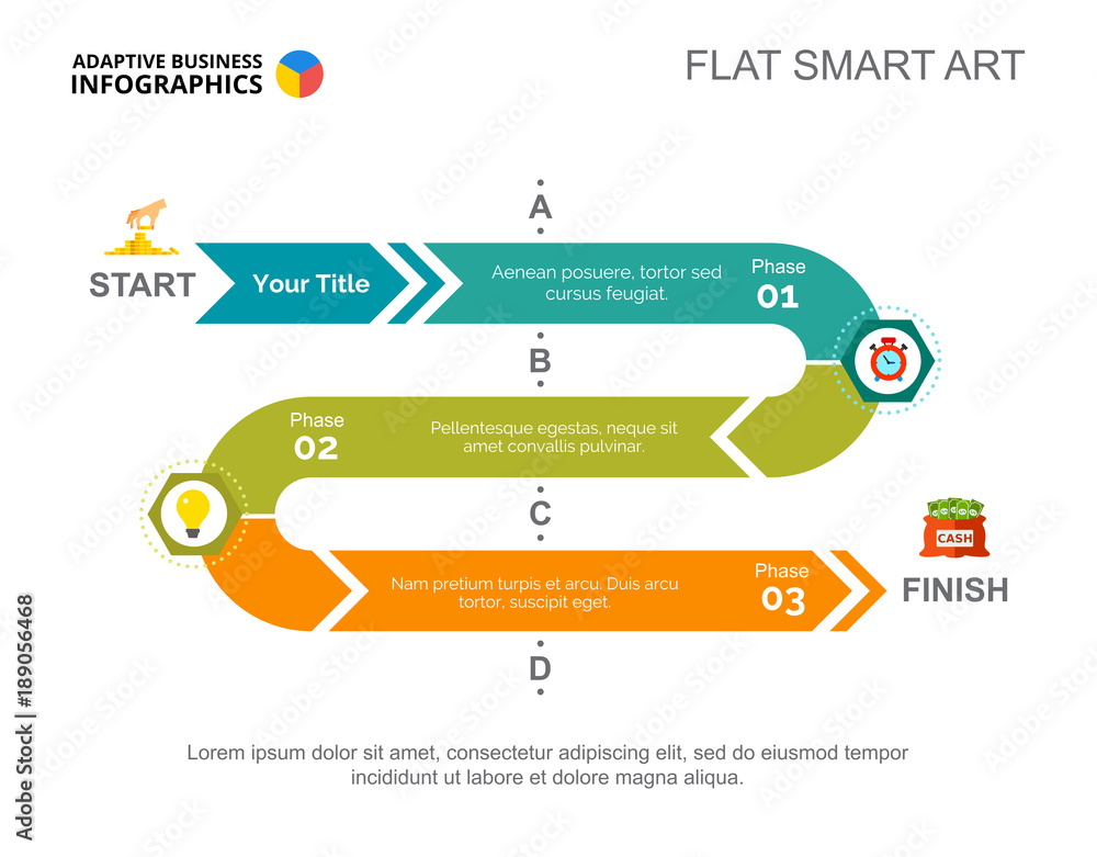 Three Phases Startup Slide Template Stock Vector | Adobe Stock