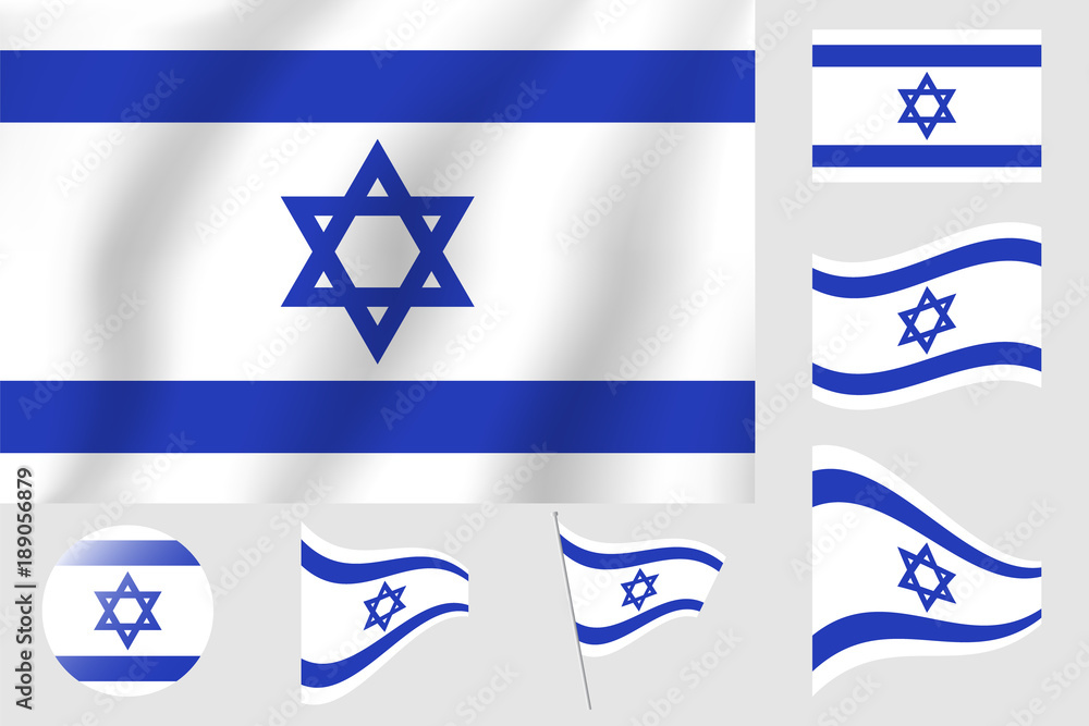 Israel flag. Realistic vector illustration flag. National symbol design ...