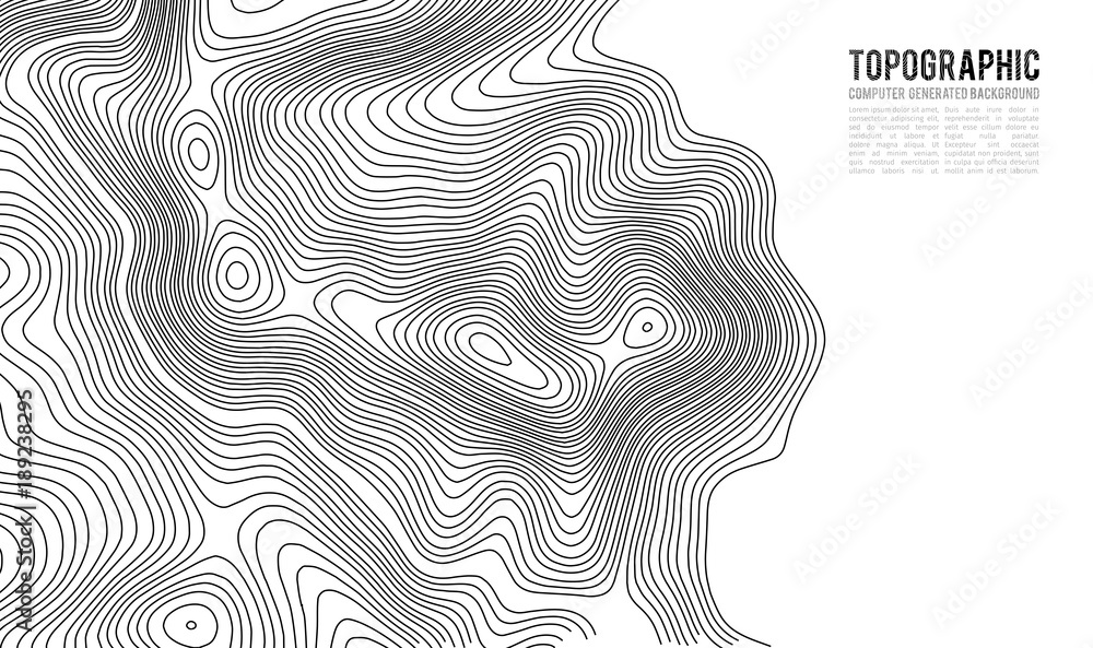 Topographic map contour background. Topo map with elevation. Contour ...