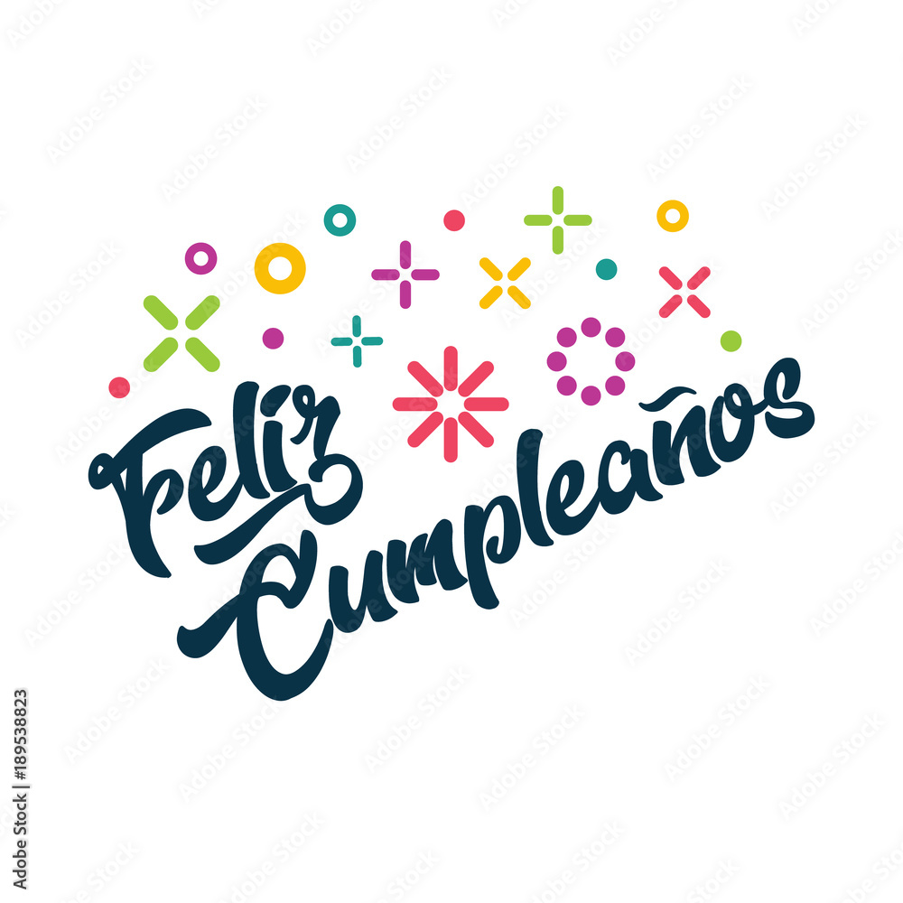 Feliz Cumpleanos - Spanish Happy Birthday Greeting Invitation Card ...