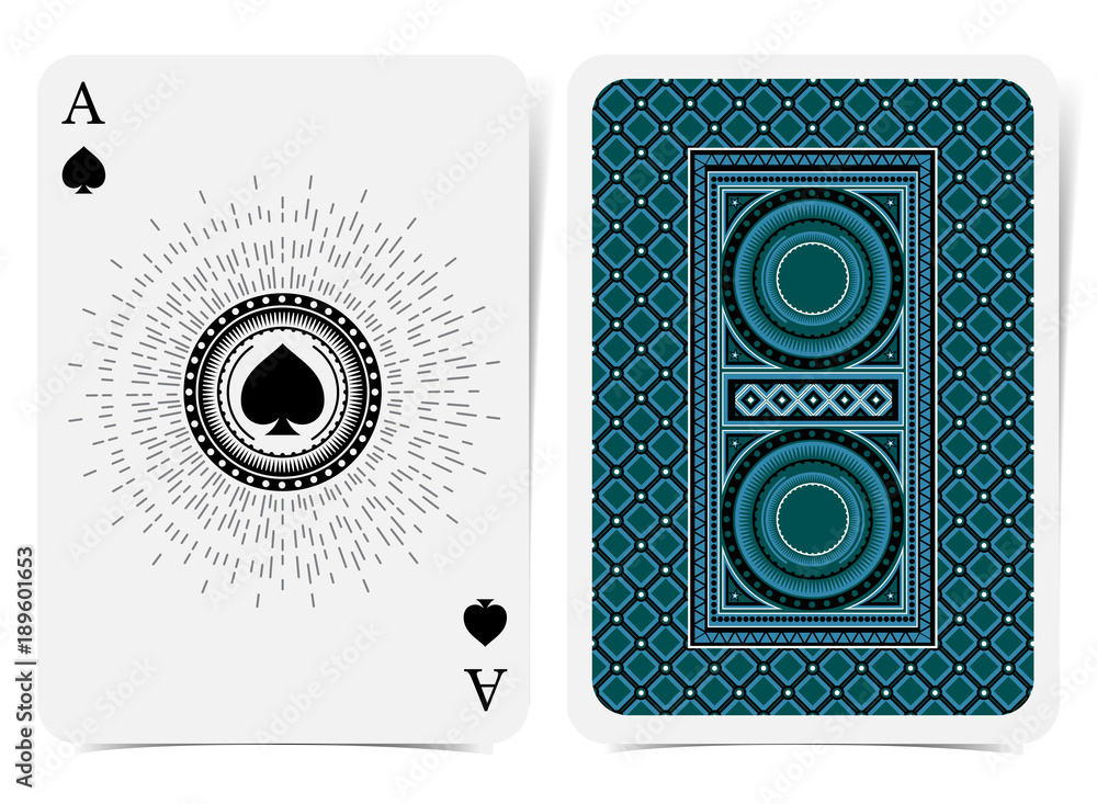 Image vectorielle Stock Ace of spades face with spades inside round ...