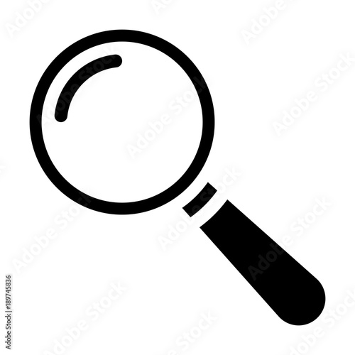 Lupe Icon Isolated on White Stock Vector | Adobe Stock