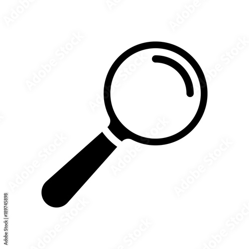 Transparent Lupe Icon Isolated on White Stock-Vektorgrafik | Adobe Stock