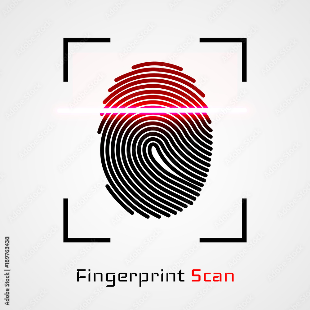 Finger-print Scanning Identification System. Biometric Authorization ...