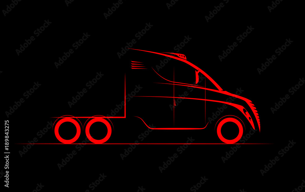 simple symbol heavy truck Stock Vector | Adobe Stock