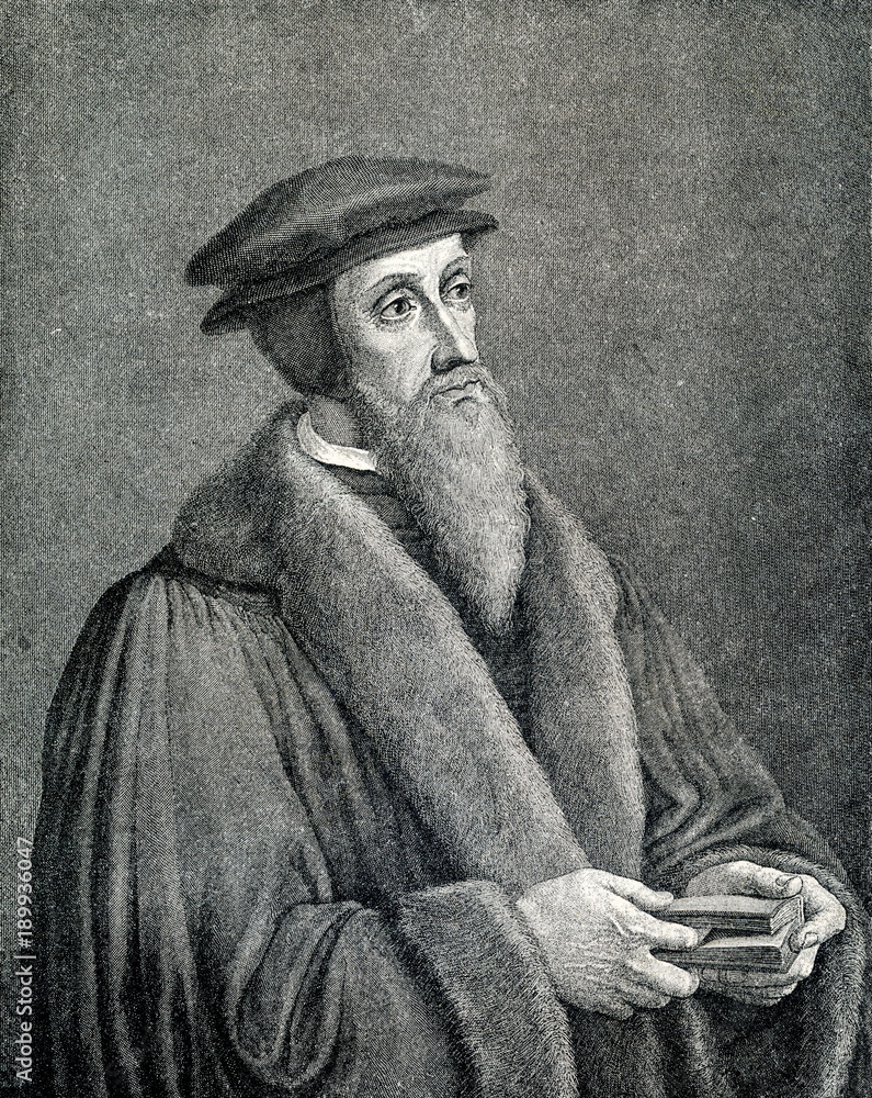 John Calvin, french theologian, pastor and reformer in Geneva (from ...
