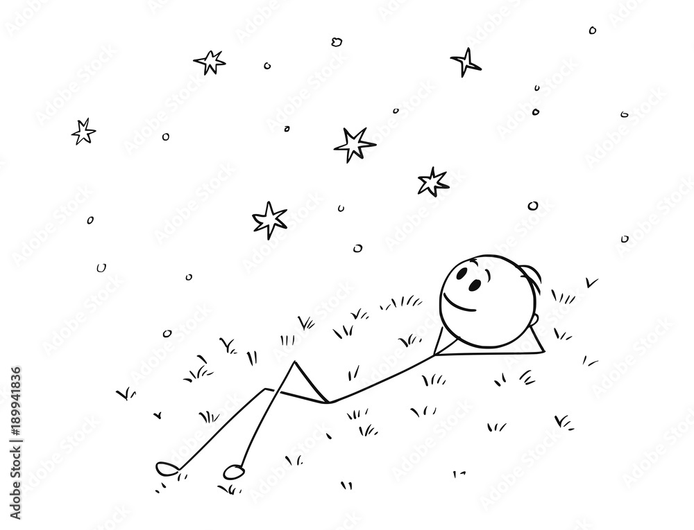 Vector de Stock Cartoon stick figure drawing conceptual illustration of ...