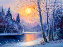 Winter Oil Painting Free Stock Photo - Public Domain Pictures