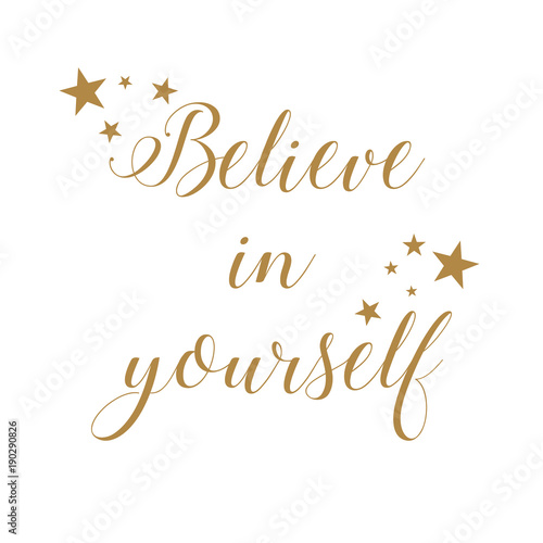 Believe In Yourself Beautiful Greeting Card Calligraphy Brush