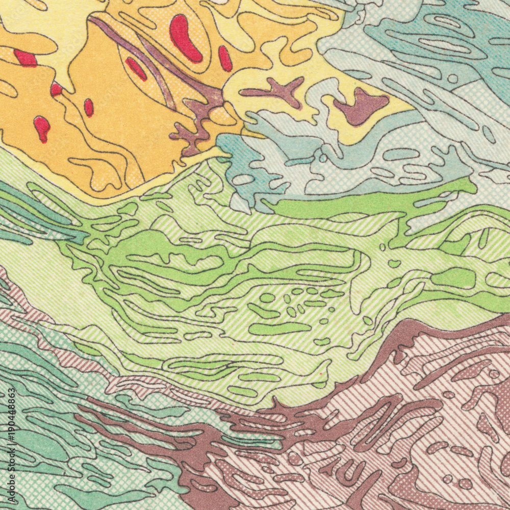 Vintage contour mapping. Natural printing illustrations of maps. Stock ...