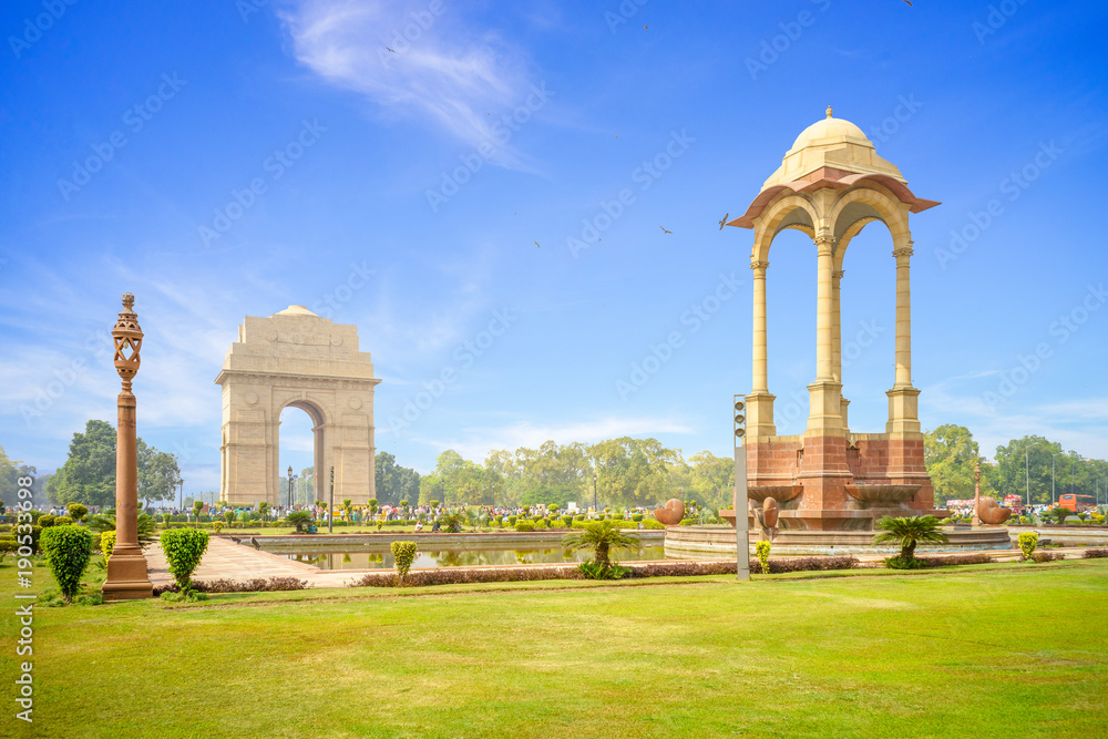 Canopy and India Gate in New Delhi, India Stock Photo | Adobe Stock