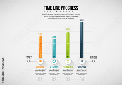 Vertical Bar Graph Infographic 1 Stock Template | Adobe Stock