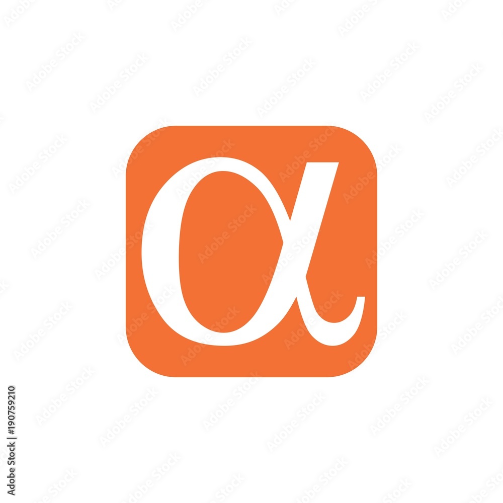 letter alpha greek symbol logo vector Stock Vector | Adobe Stock