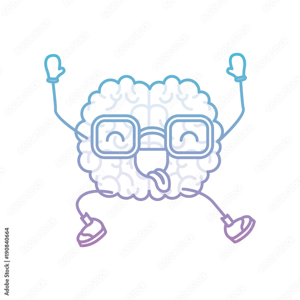 brain cartoon expression mind intelligence neurology fun caricature ...