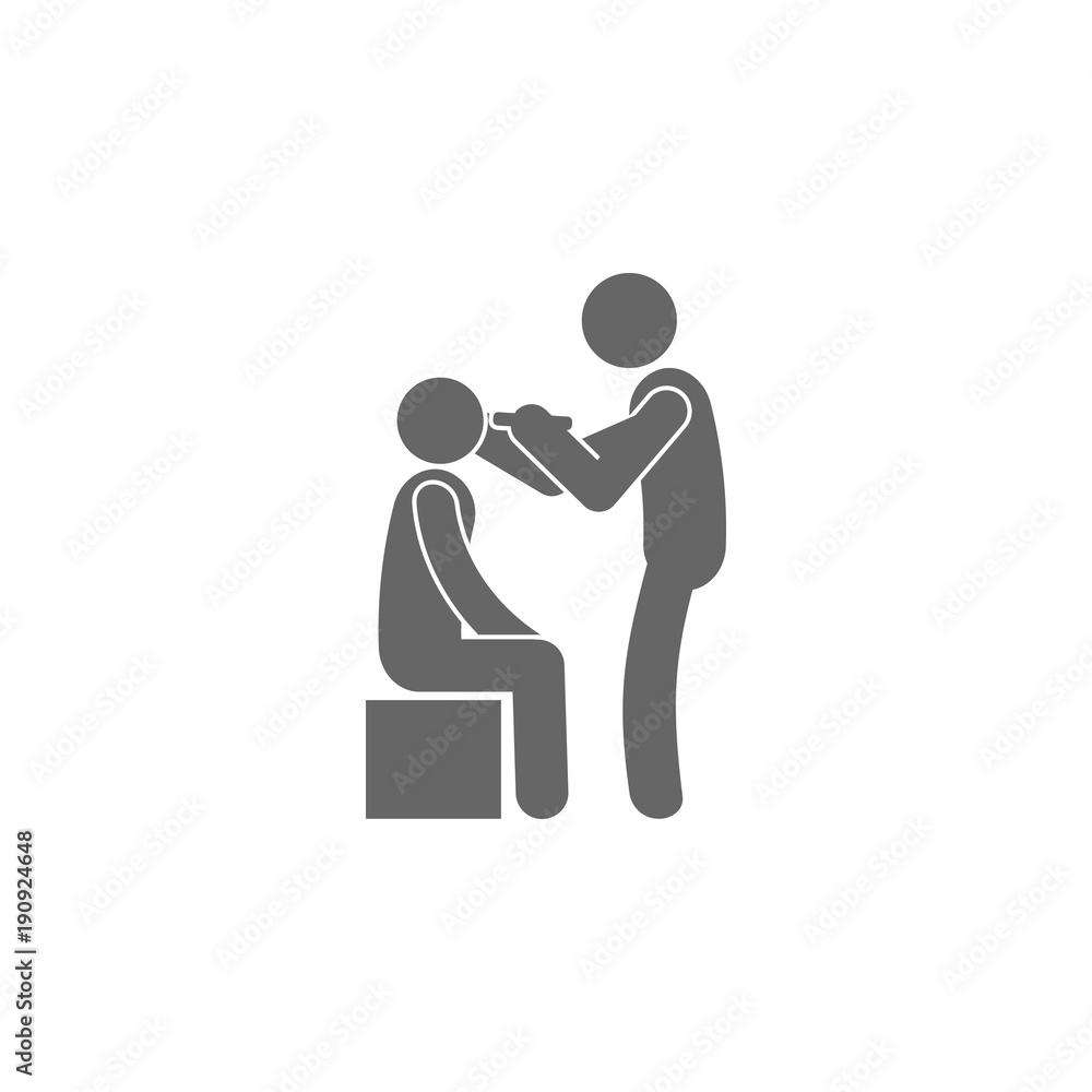 Patient doctor examination of vision icon Simple element illustration ...