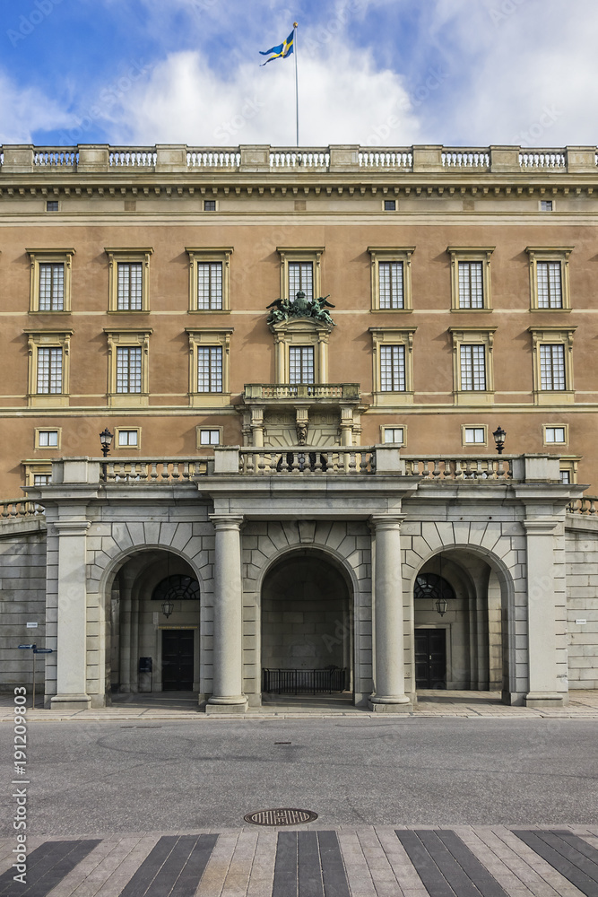 Photo Stock View of Royal Palace northern facade (Stockholms slott or ...
