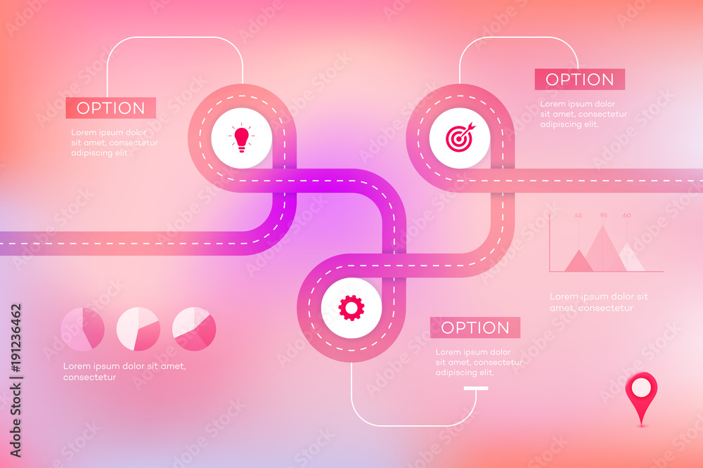 Layered Infographic Timeline. Vector Roadmap, Template For Modern ...