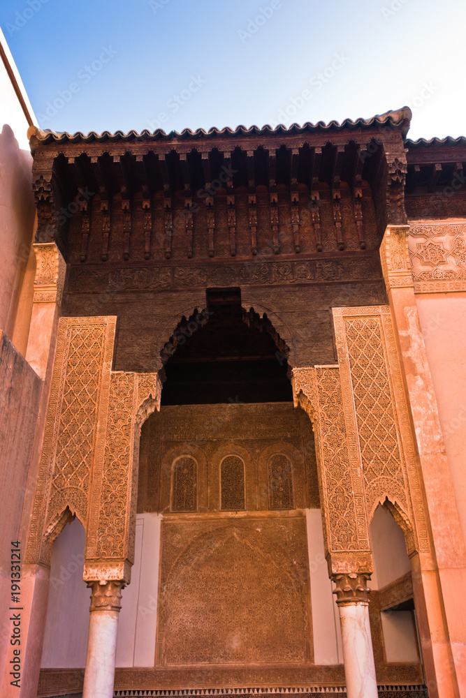 The Saadian tombs mausoleum in Marrakech built by sultan Ahmad al ...