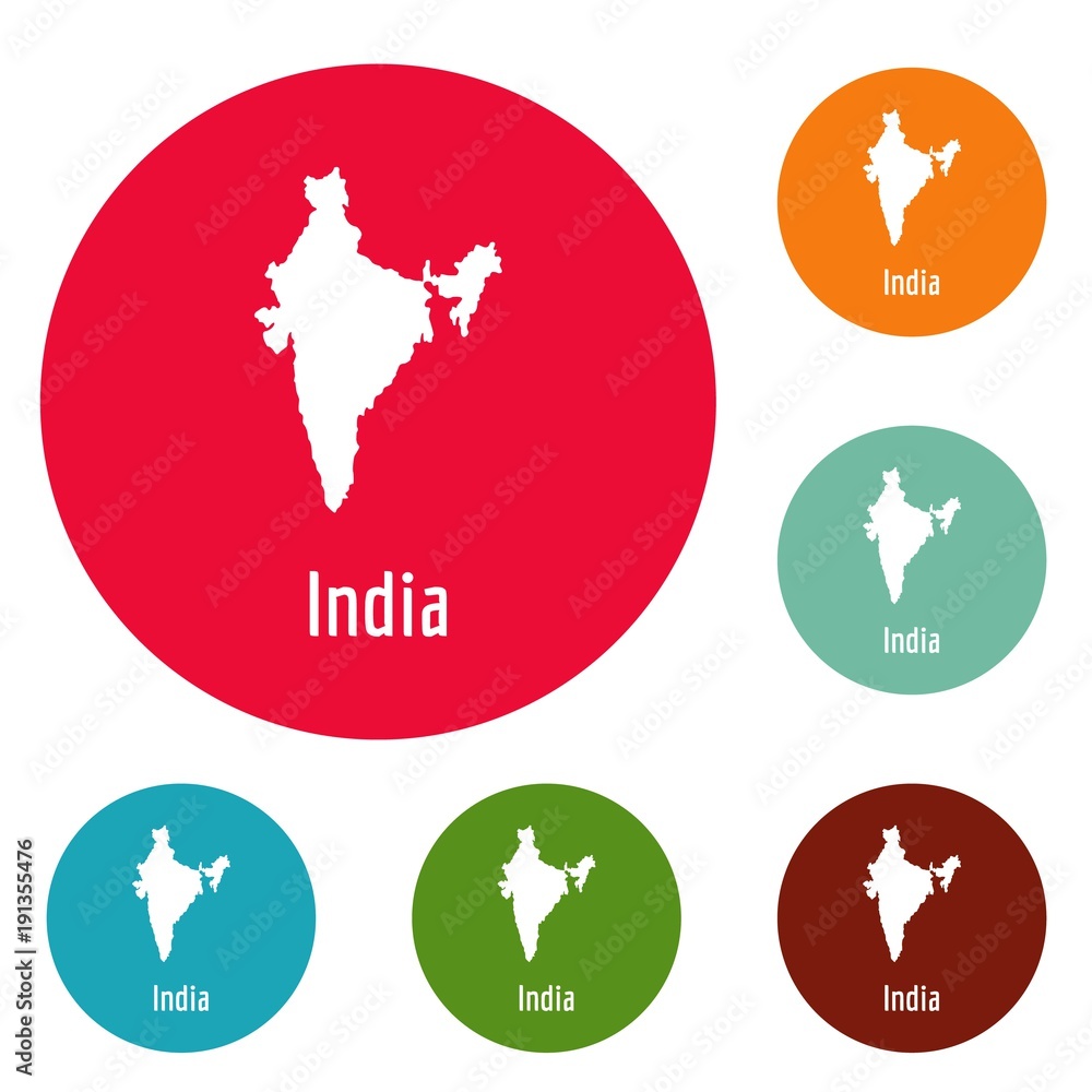 India map in black. Simple illustration of India map vector isolated on ...