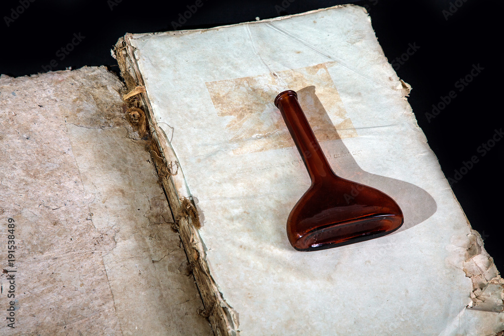 Old book cover vintage texture isolated black background ancient ...