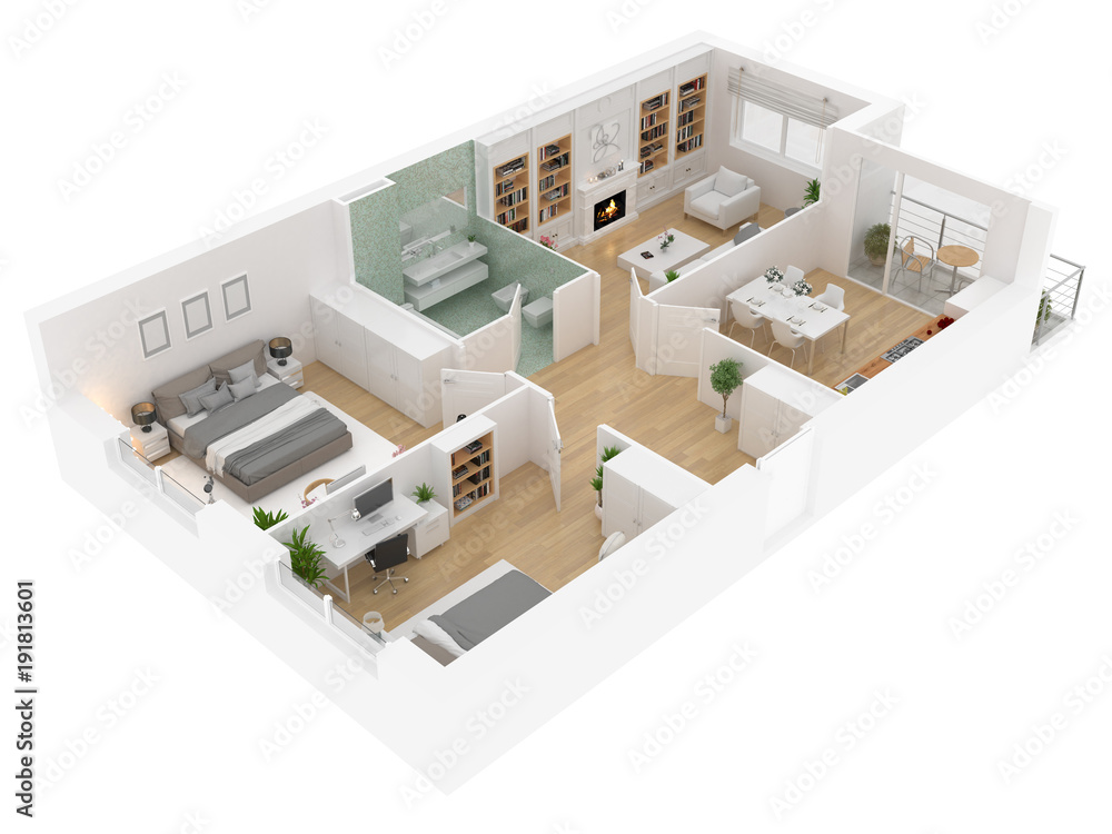 Floor plan top view. Apartment interior isolated on white background ...