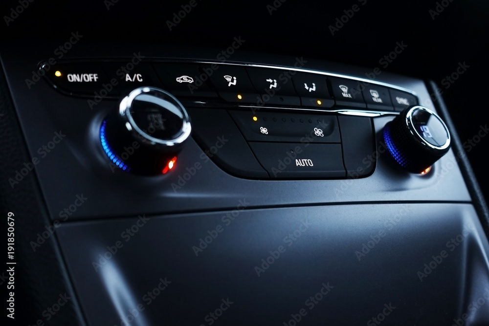 Clima control unit of a modern car Stock Photo | Adobe Stock