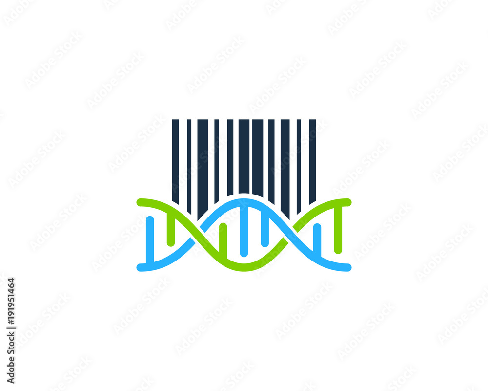 Barcode Dna Icon Logo Design Element Stock Vector | Adobe Stock