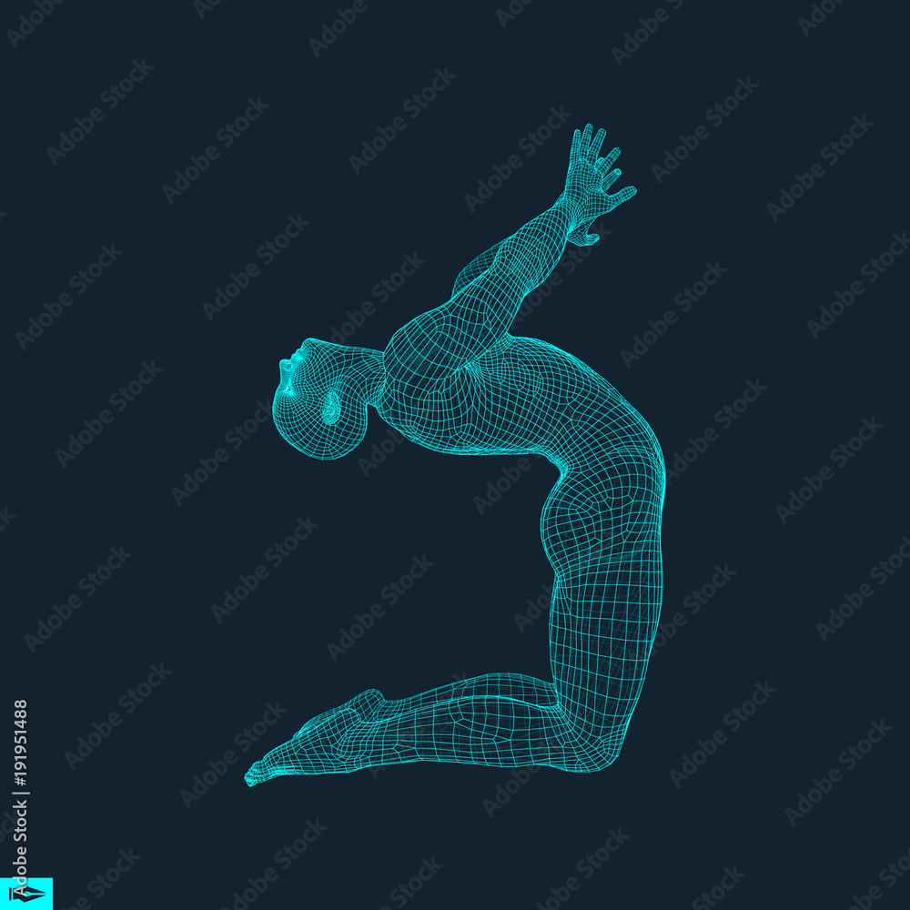 Gymnast. Man. 3D Model of Man. Human Body Model. Gymnastics Activities ...