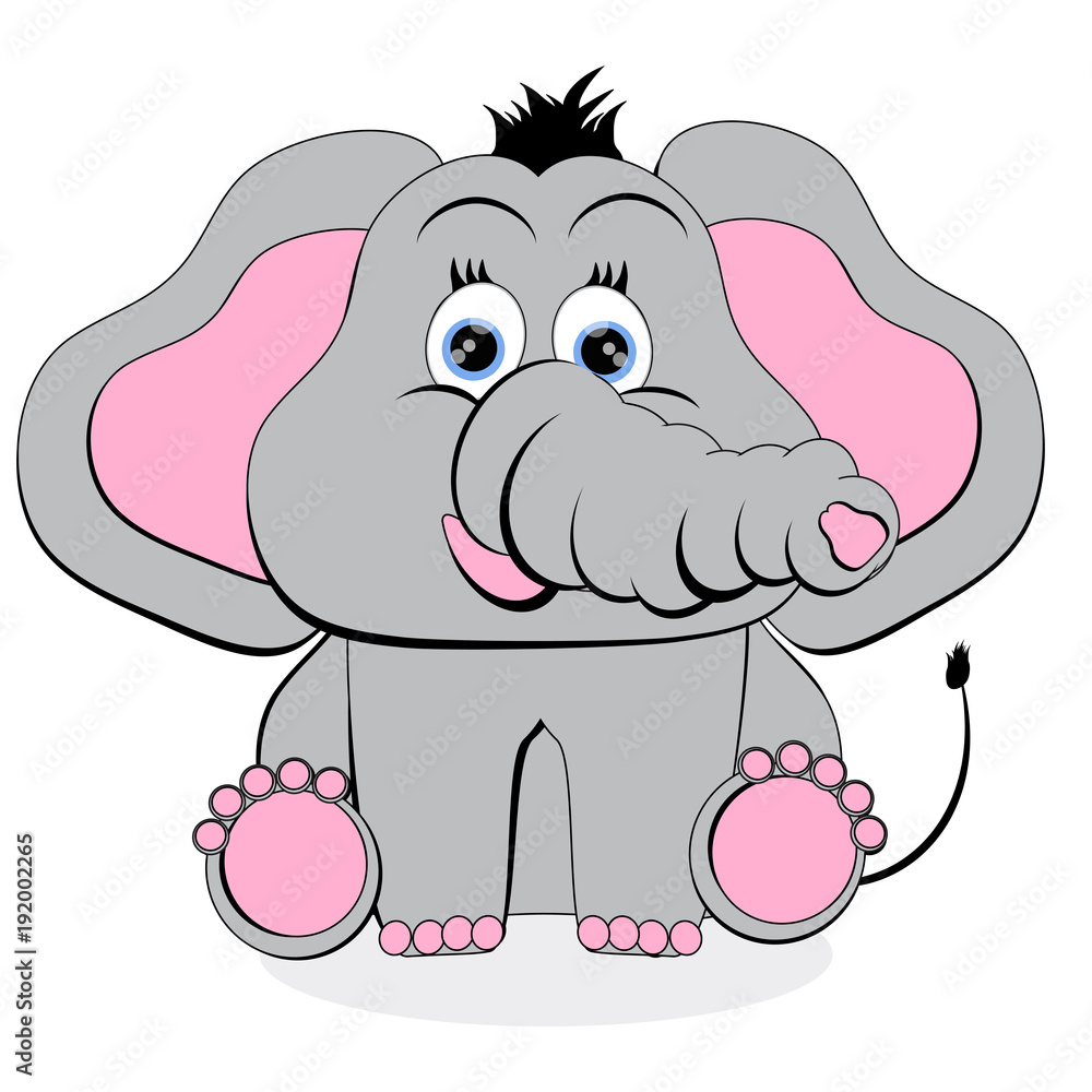 Stock-Vektorgrafik „der kleine Elefant“ | Adobe Stock