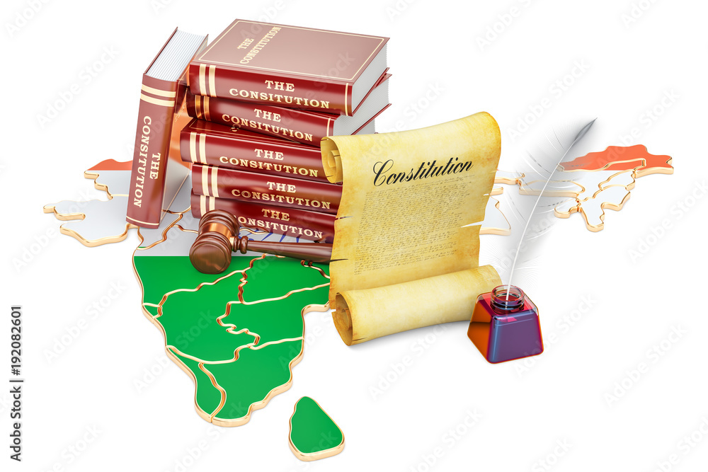 Constitution of India concept, 3D rendering Stock Illustration | Adobe ...
