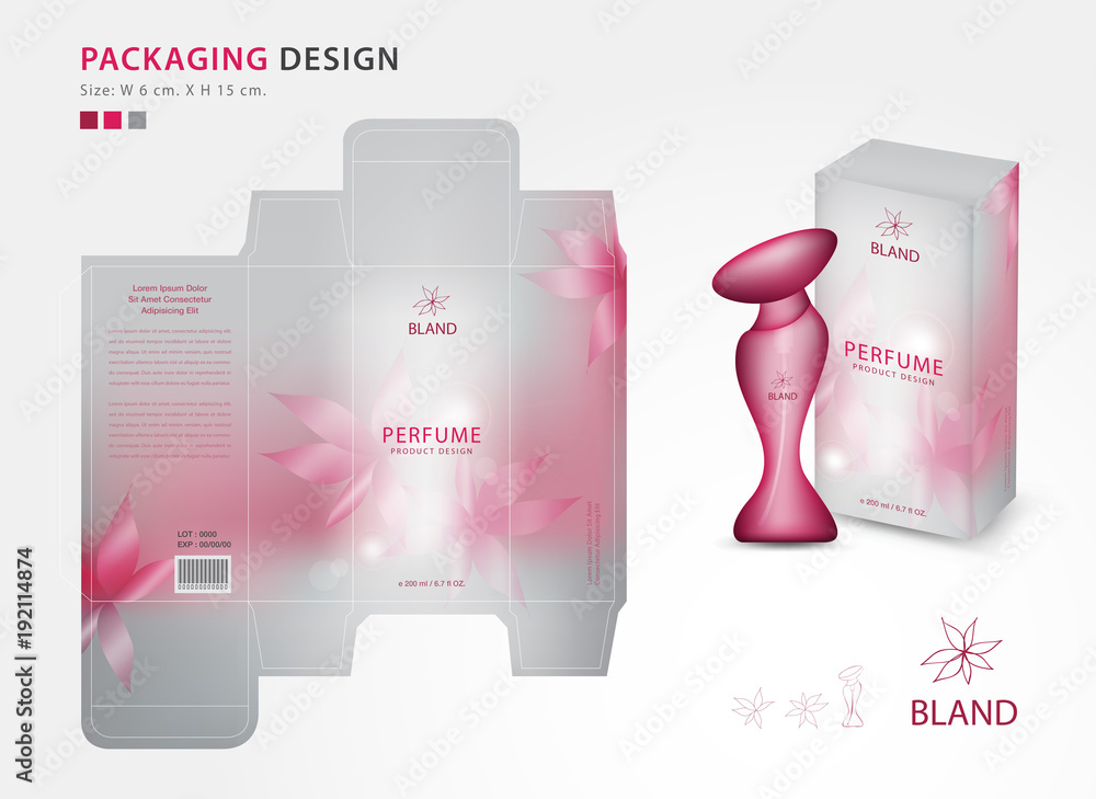 Packaging perfume template,box , product design creative idea template ...