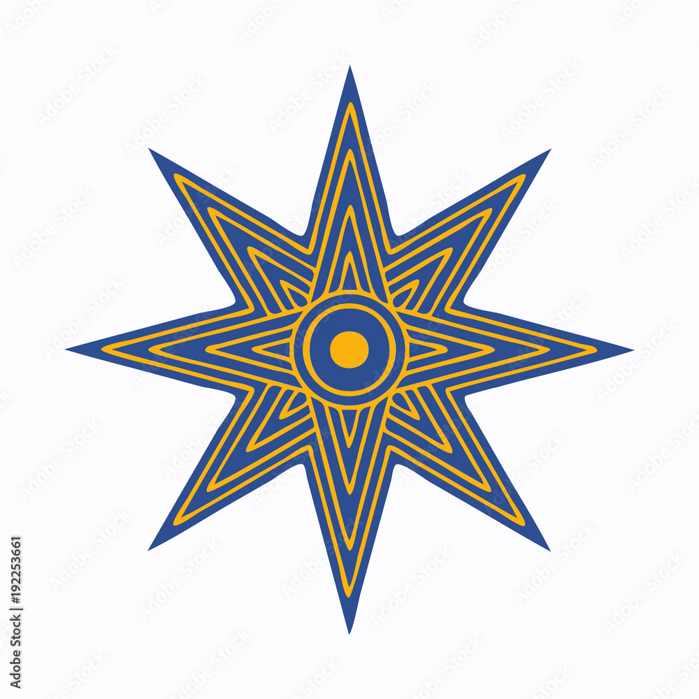 Vector illustration: The Star of Ishtar, Symbol of Inanna, also called ...
