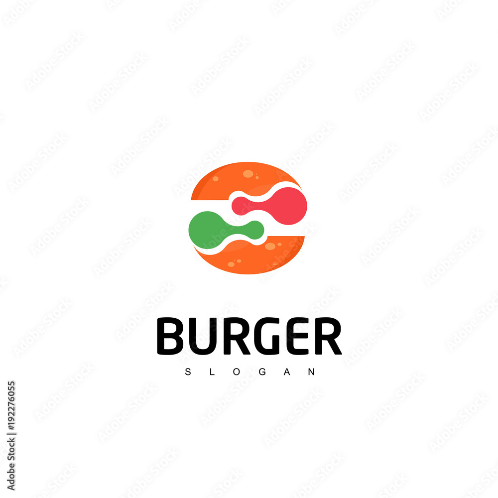 Burger Logo Stock Vector | Adobe Stock