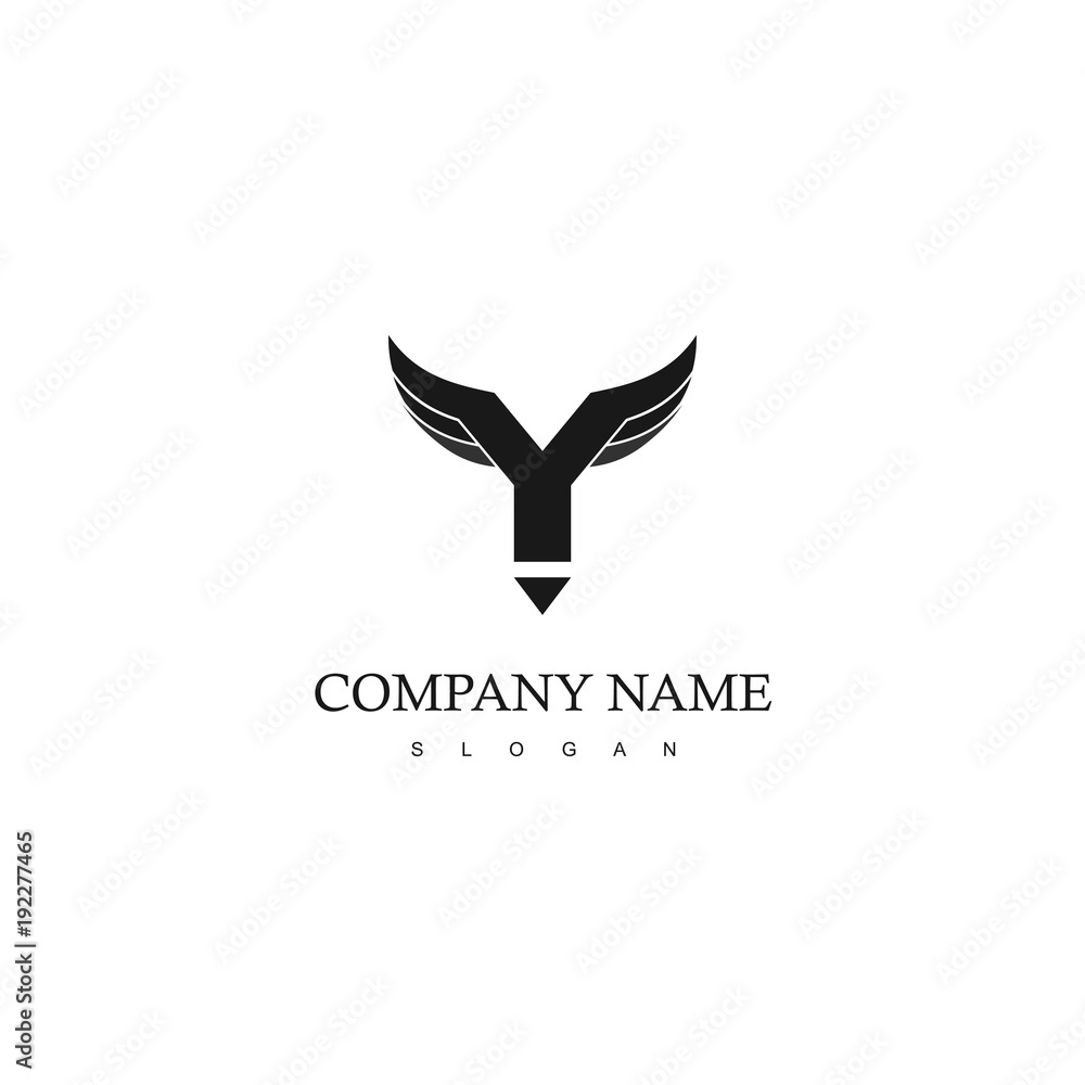 Letter y Wings Logo Stock Vector | Adobe Stock