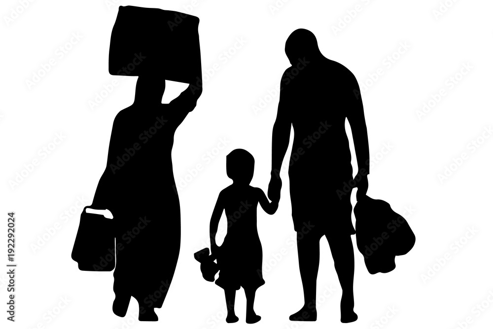 Image vectorielle Stock Immigration - Refugees - vector | Adobe Stock