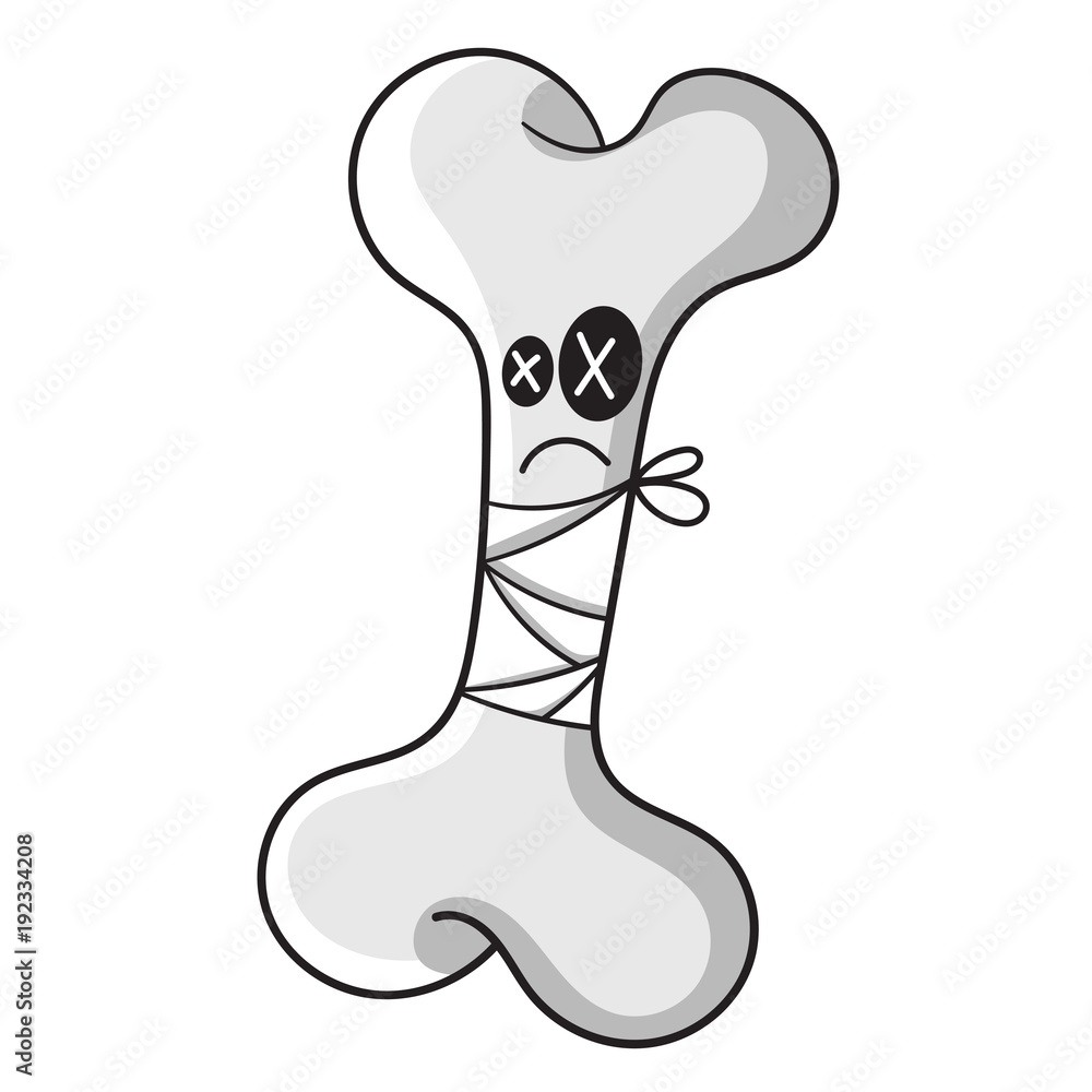 cartoon broken bone, vector illustration Stock Vector | Adobe Stock
