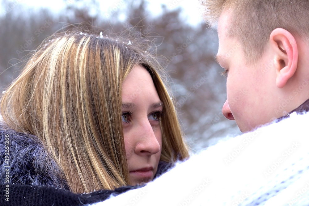 first, one, girl, young man, beloved, handsome, look, portrait, model ...