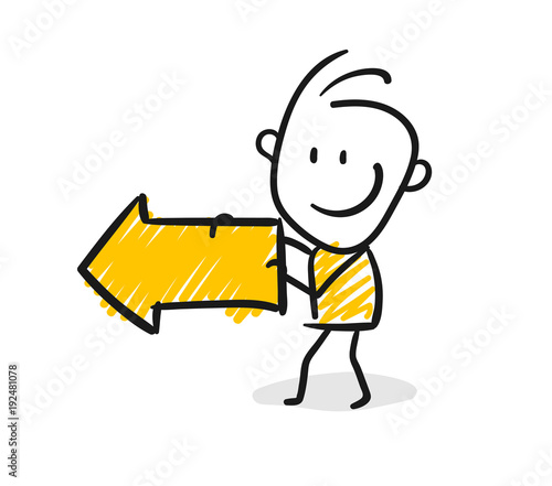 Strichfiguren / Strichmännchen: Pfeil links. (Nr. 197) – Stock ... Strichfiguren / Strichmännchen: Pfeil links. (Nr. 197) – Stock ...