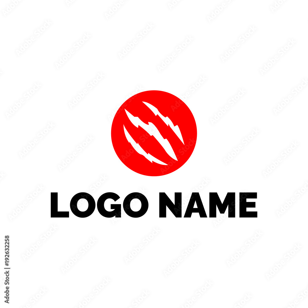 Logo claws, tear with claws Stock Illustration | Adobe Stock